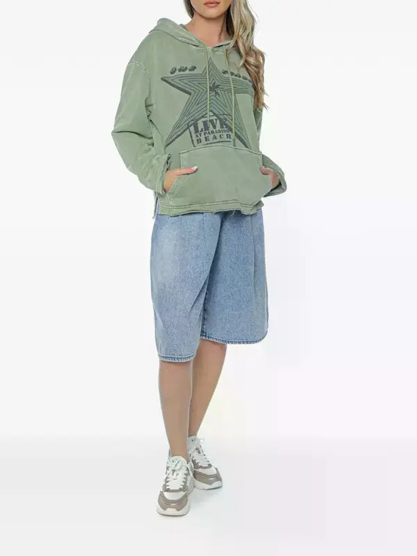 Armani Exchange Pleated Denim Shorts
