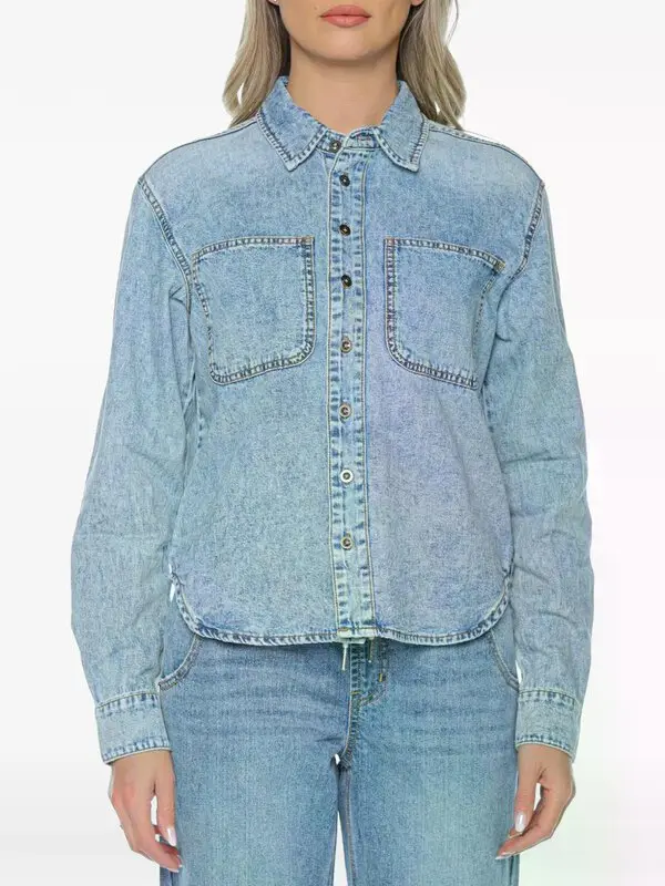ONETEASPOON Nixie Acid-wash Denim Shirt - Blue