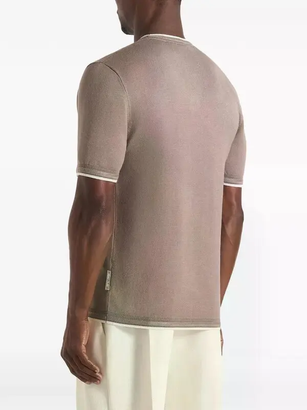 Manière De Voir Contrast Knit T-shirt