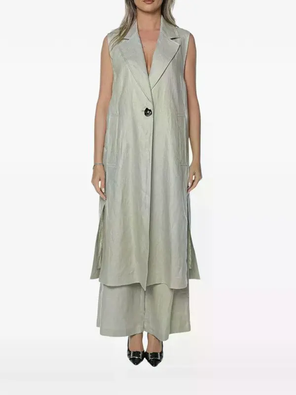 Armani Exchange Sleeveless Notched-lapel Coat - Grey