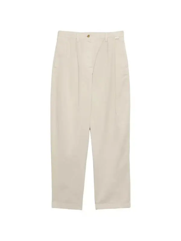 Prada Garbardine Drawstring Pants - Neutrals