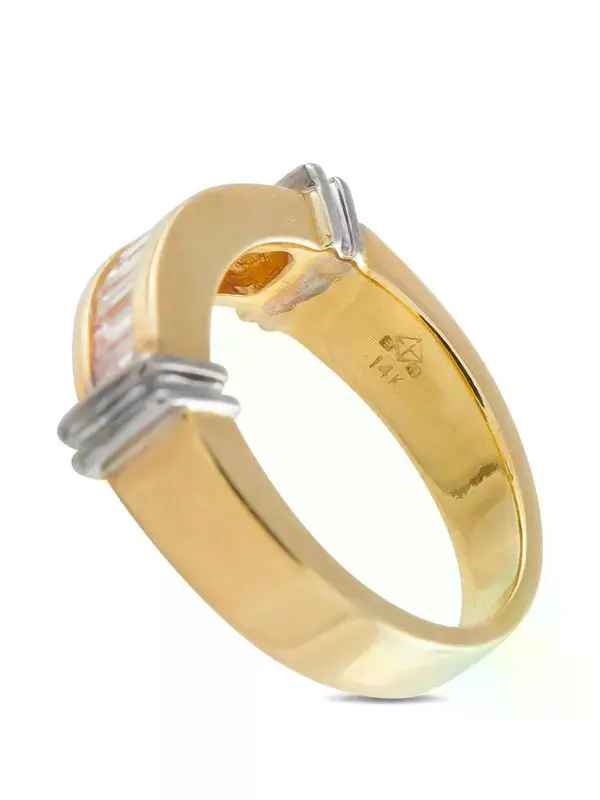 LB EXCLUSIVE 14k Yellow Baguette-cut Diamond Ring