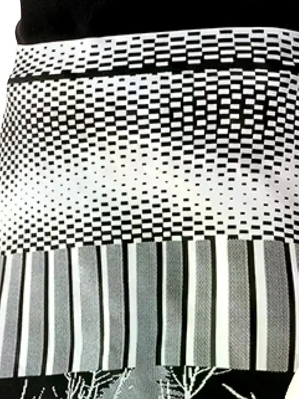 Balenciaga Landscape Print Panelled Mini Skirt