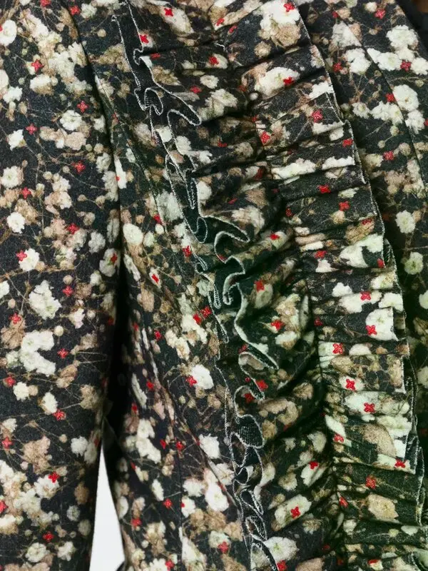 Givenchy Floral-motif Ruffled Blazer