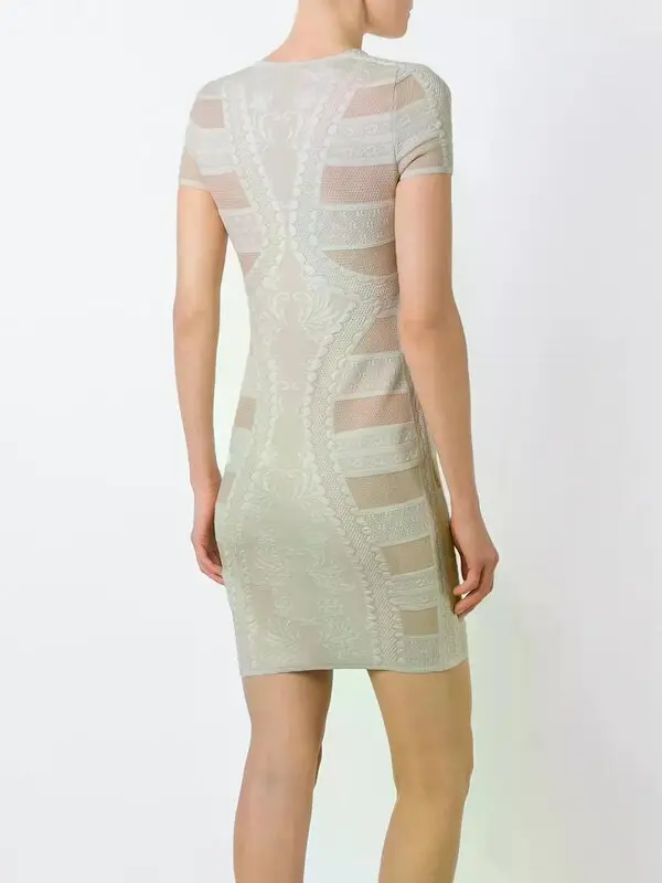 Alexander McQueen Victorian Lace Knit Mini Dress