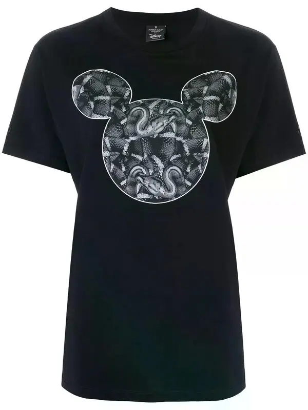 COUNTY OF MILAN Mickey Mouse Silhouette T-shirt - Black