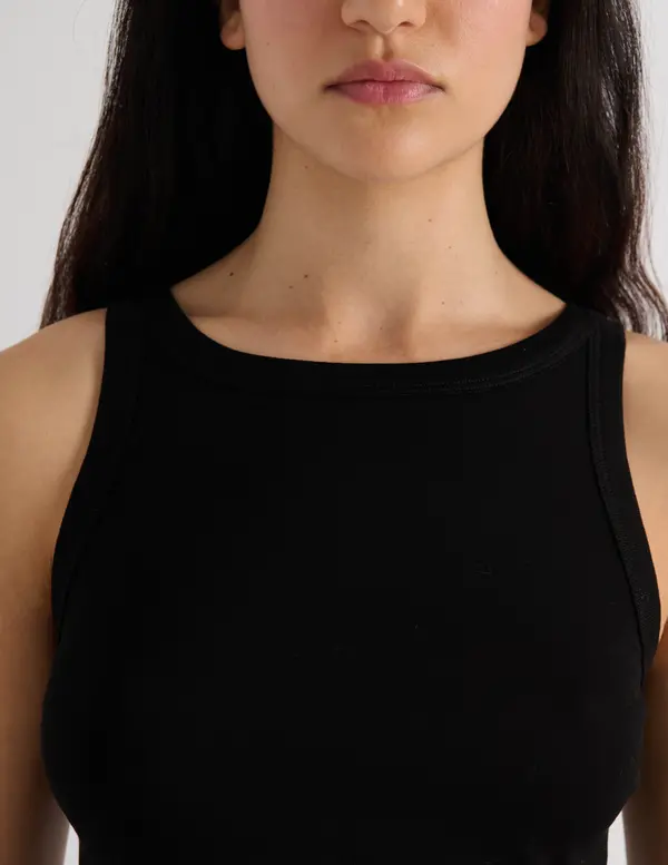 Araks Organic Cotton Ribbed Tank - Black