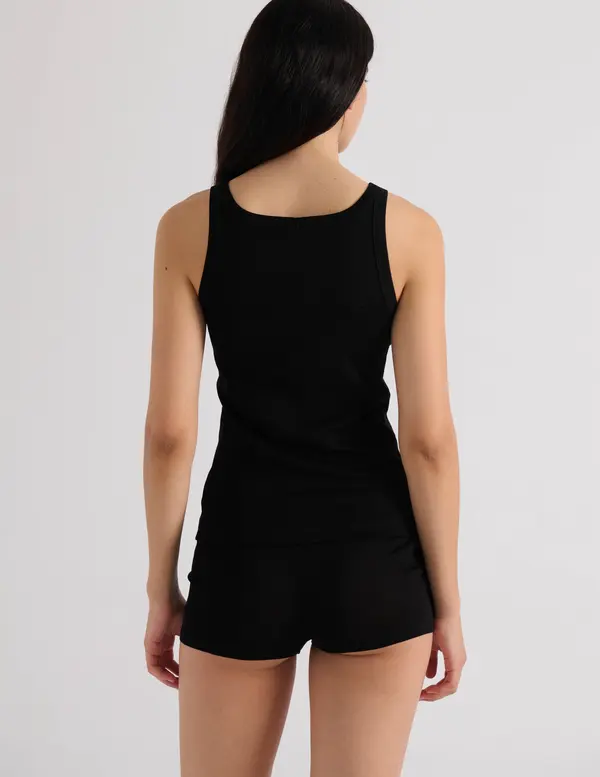 Araks Organic Cotton Ribbed Tank - Black