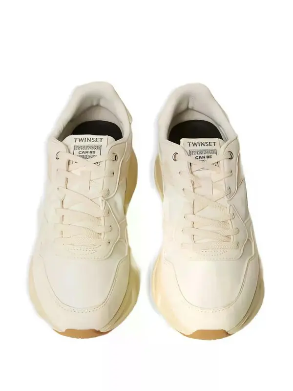 TWINSET Beige Lace-up Sneakers