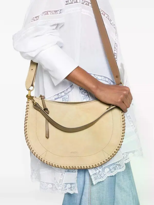 Isabel Marant Étoile Suede Shoulder Bag With Whipstitch Trim