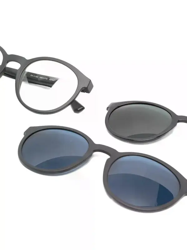 Emporio Armani Clip-on Round Frame Glasses