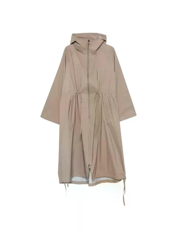 Herno Drawstring-waist Hooded Coat - Neutrals