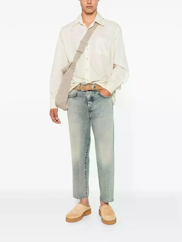 BONHEUR Belt Loops Straight-leg Jeans - Blue