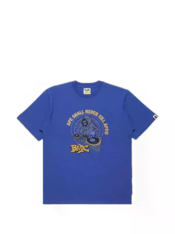A BATHING APE Ape Dj Graphic-print T-shirt - Blue