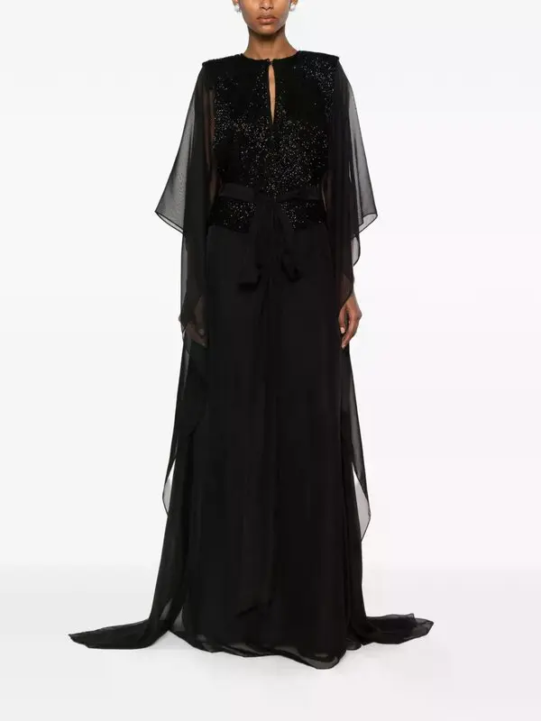 SILK LOVE & LACE Artemis Sequin-embellished Maxi Dress