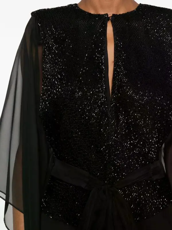 SILK LOVE & LACE Artemis Sequin-embellished Maxi Dress