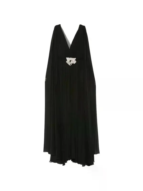 SILK LOVE & LACE Ilena Crystal-embellished Maxi Dress - Black