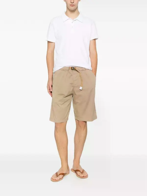 WHITE SAND Belted Pleated Shorts