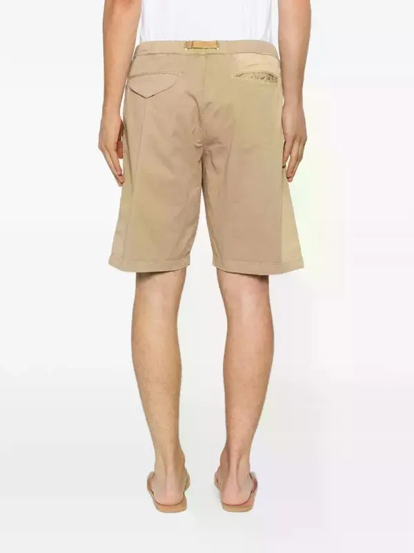 WHITE SAND Belted Pleated Shorts