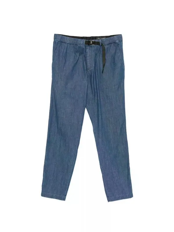 WHITE SAND Belted Elasticated-waist Trousers