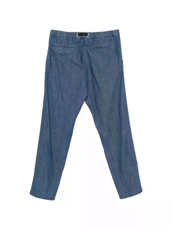 WHITE SAND Belted Elasticated-waist Trousers