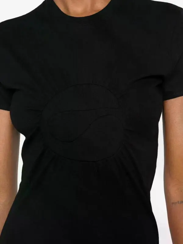 Coperni Cotton Jersey Logo Detail Mini Dress