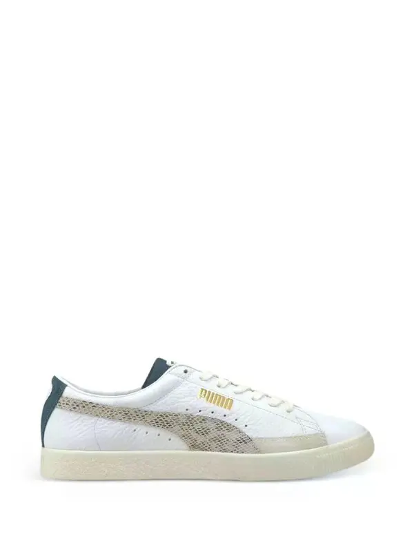 PUMA Basket Snakeskin-effect Sneakers - White