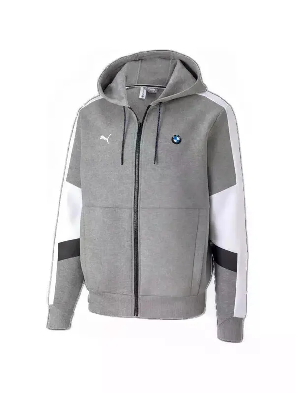 PUMA X Bmw Motorsport Full-zip Hoodie - Grey