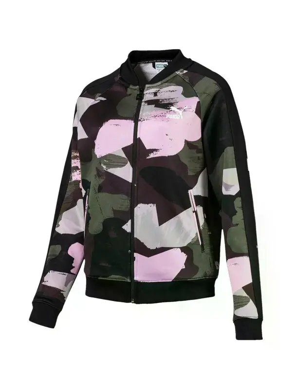 PUMA Camouflage Print Full-zip Sweatshirt - Black