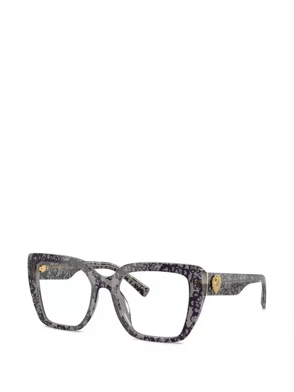 Dolce & Gabbana Devotion Lace-print Eyeglasses