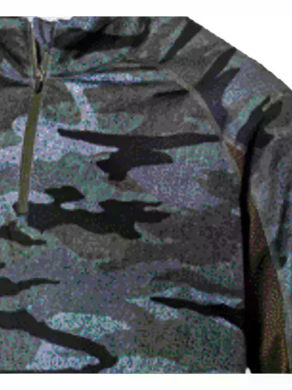PUMA Volition Camouflage-print Quarter-zip Long-sleeve T-shirt
