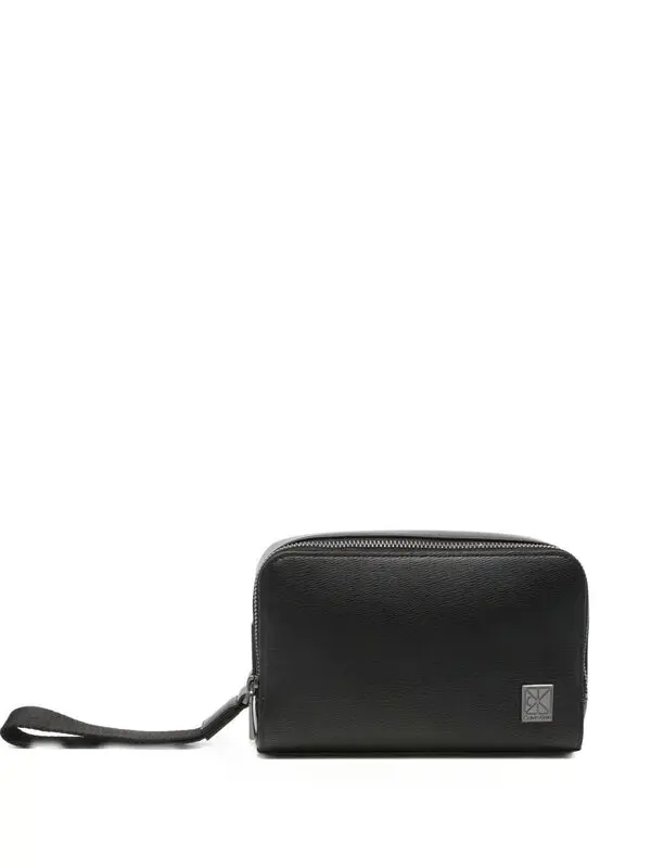 Calvin Klein Plaque Pebbled Tote Bag