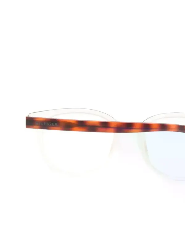Tommy Hilfiger Tortoiseshell-effect Square-frame Eyeglasses