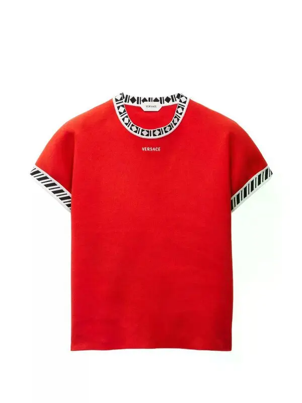 Versace Cotton Knit T-shirt - Red