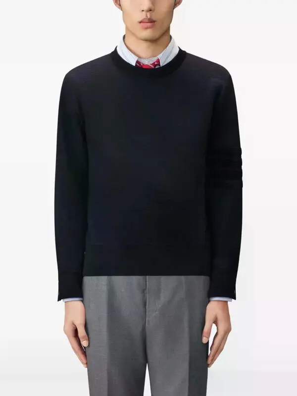 Thom Browne 4-bar Ottoman-stitch Sweatshirt