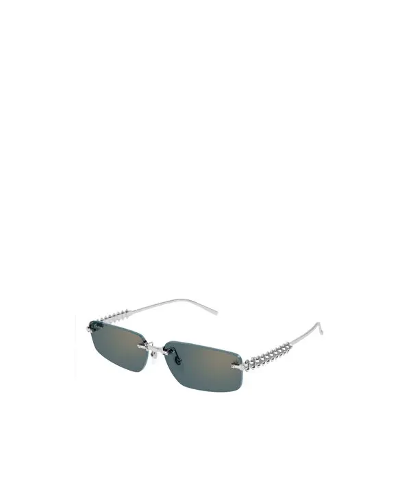 Cartier Studded Rimless Rectangle Sunglasses
