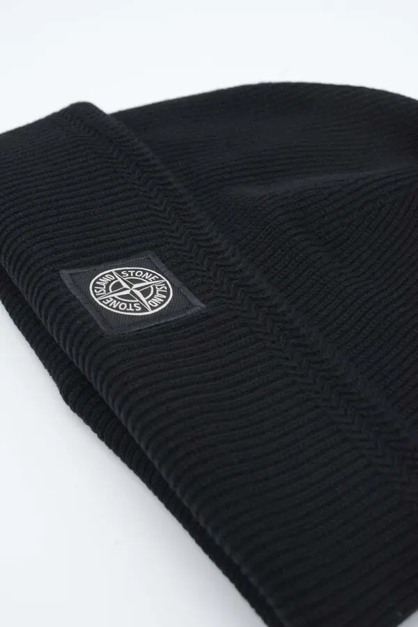 Stone Island Compass Beanie Hat - Black