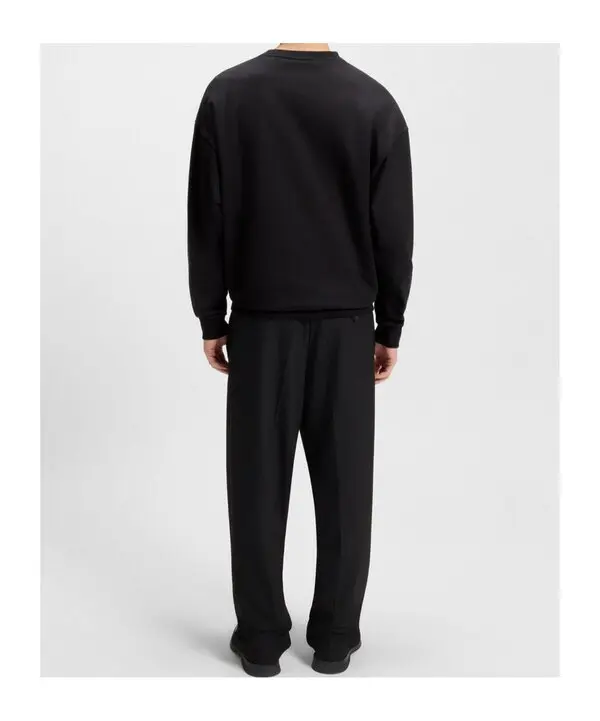 Hugo Boss Oversized-fit Crewneck Sweatshirt With Logo