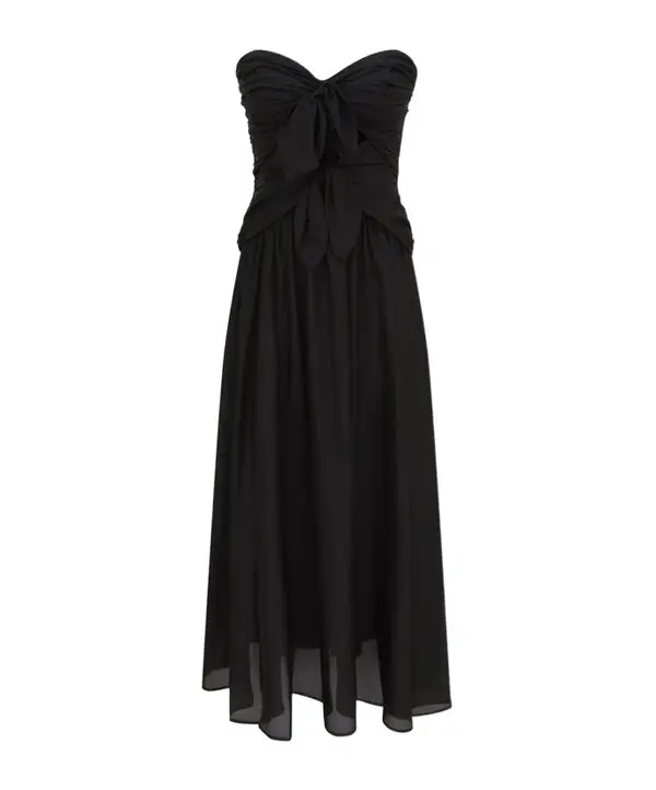 Zimmermann Aster Scarf Midi Dress - Black
