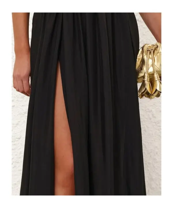 Zimmermann Aster Scarf Midi Dress - Black