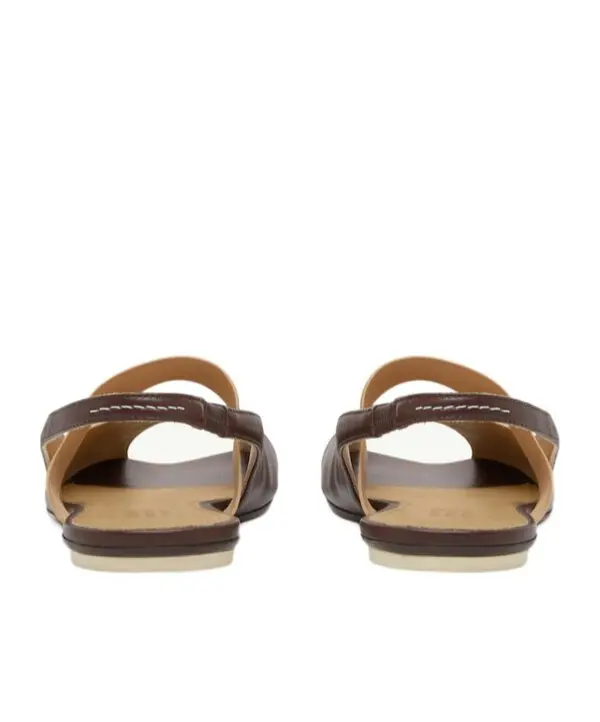 MAISON MARGIELA Open Toe Slingback Sandals - Brown