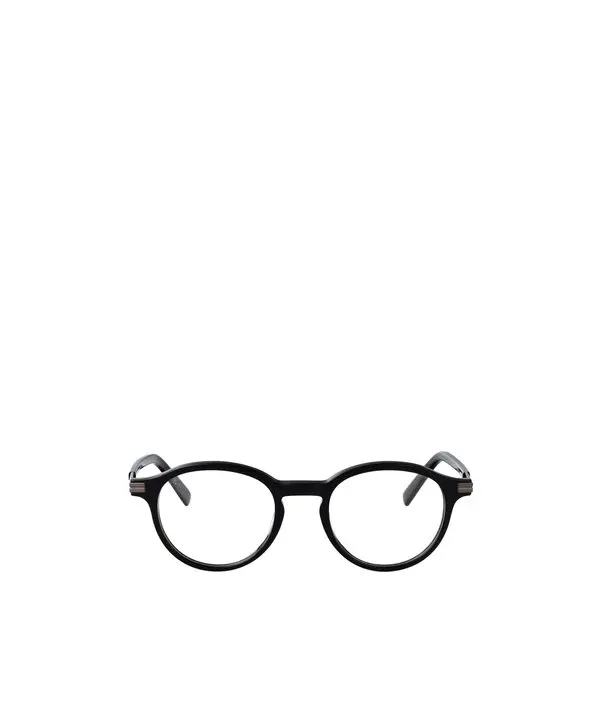 Zegna Round Frame Eyeglasses - Shiny Black
