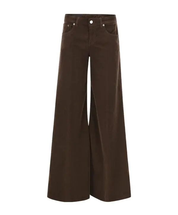 DONDUP Marlen Wide-leg Velvet Pants