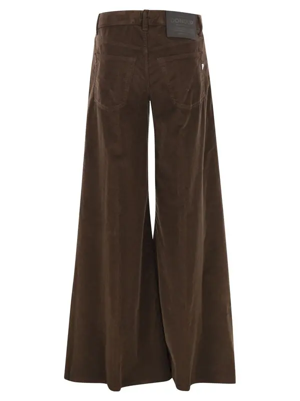DONDUP Marlen Wide-leg Velvet Pants