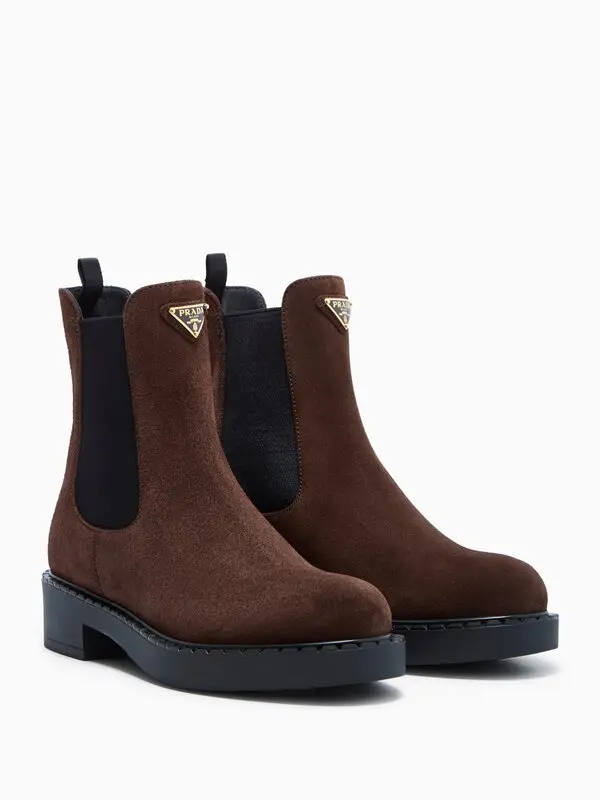 Prada Logo-plaque Chelsea Boots