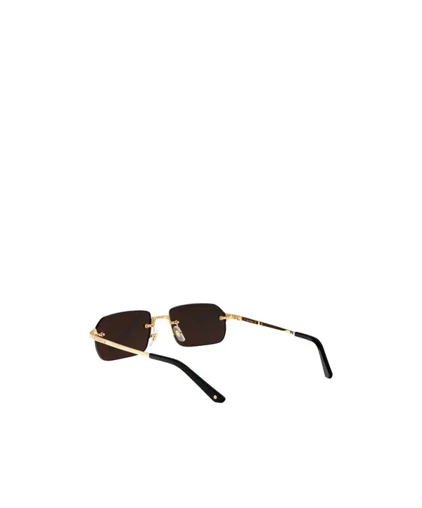 Cartier Rimless Rectangular Frame Sunglasses