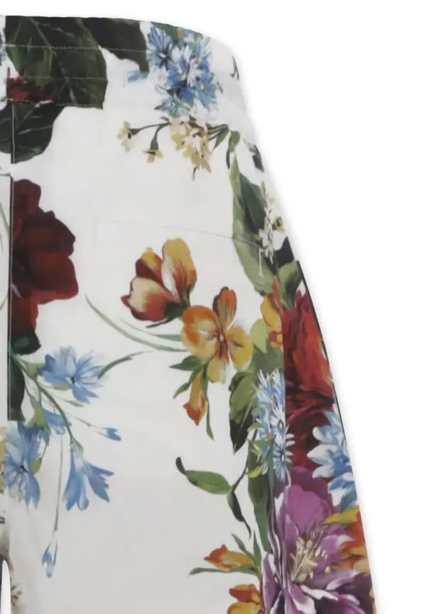 Dolce & Gabbana Floral Print Cotton Trousers
