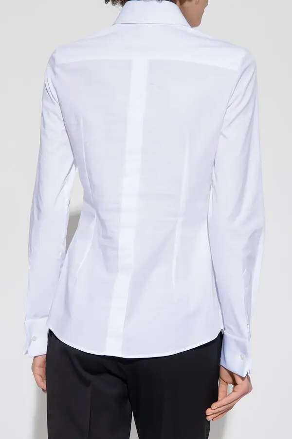 Dolce & Gabbana Stretch Poplin Tuxedo Shirt