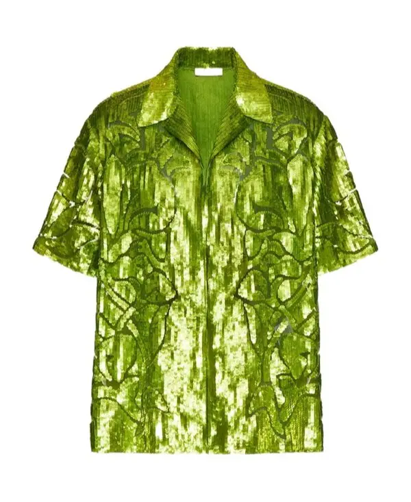 Valentino Garavani Sequin Embellished Button-up Shirt