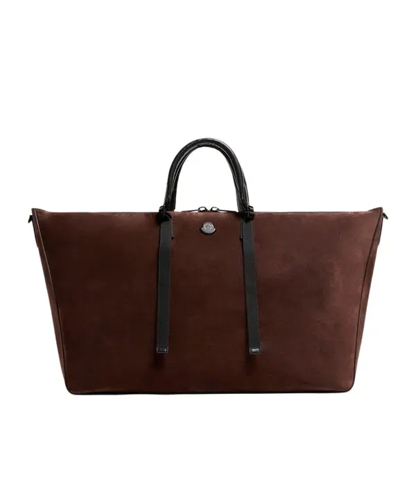 Moncler Carlo Suede Duffle Bag - Brown